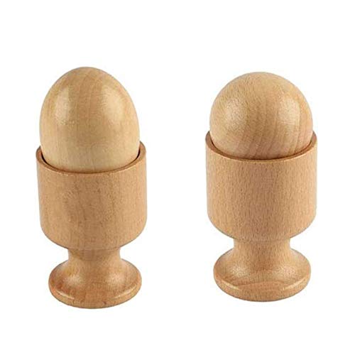 Je Joue Montessori Materials Wooden Egg with Cup for Toddler Preschool Toy