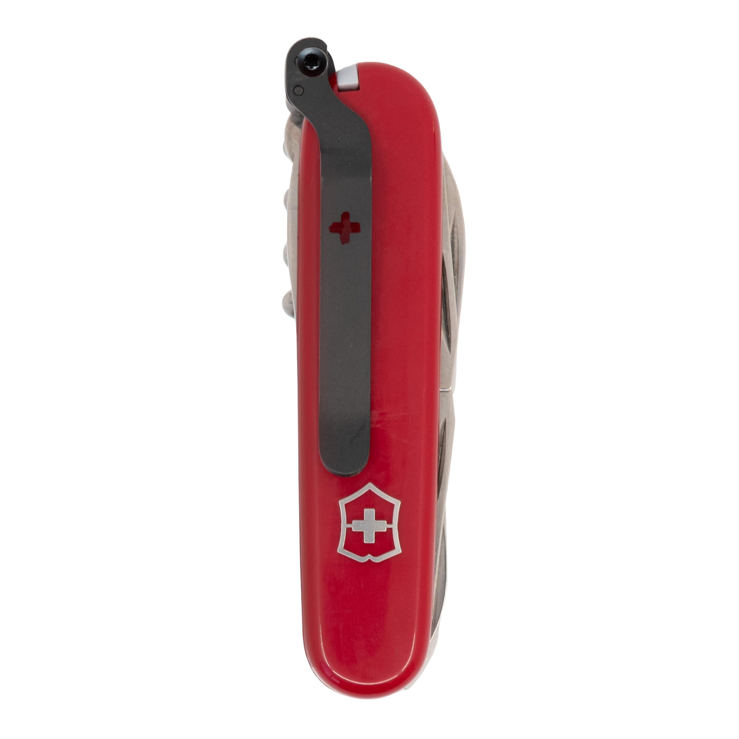 SwissKarry Clip Compatible with 91mm Victorinox Swiss Army Knife Models. 5 Custom Designs for a Personalised Pocket Knife. Be Ready for the Unexpected. Stainless Steel Tough. ‘Void Black’