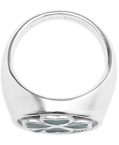 Lucky Brand Enamel Clover Signet Ring