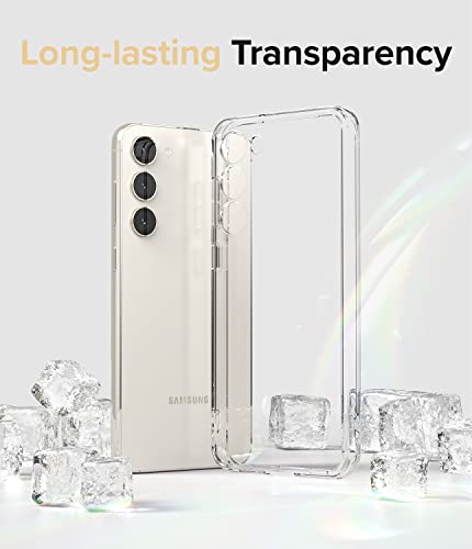 Ringke Fusion [Display The Natural Beauty] Compatible with Samsung Galaxy S23 Case 5G, Transparent Phone Cover for Women, Men, Shockproof Bumper Designed for S23 Case - Clear