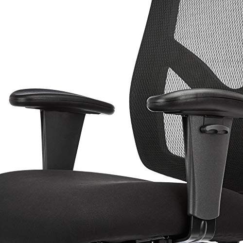 JC HOME Home Desk Adjustable Arms and Backrest Office Chair, black