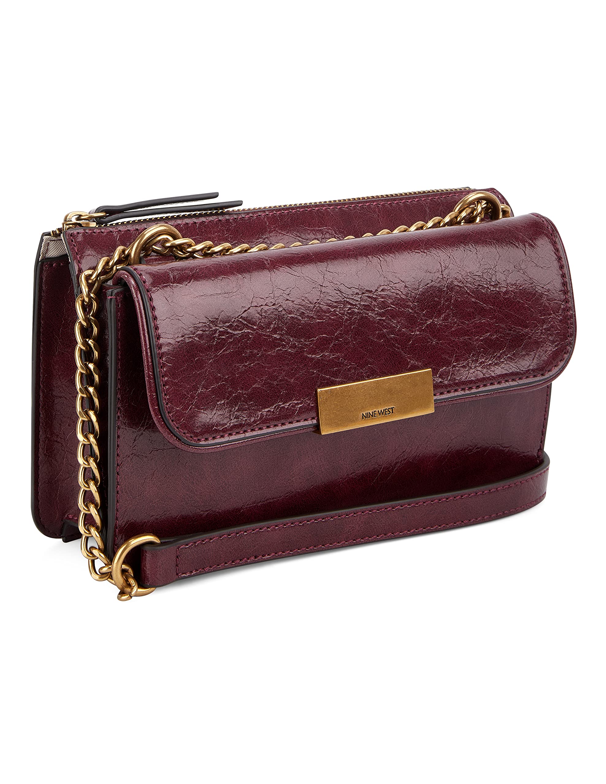 Nine West Susan Convertible Crossbody Top Zip, Merlot