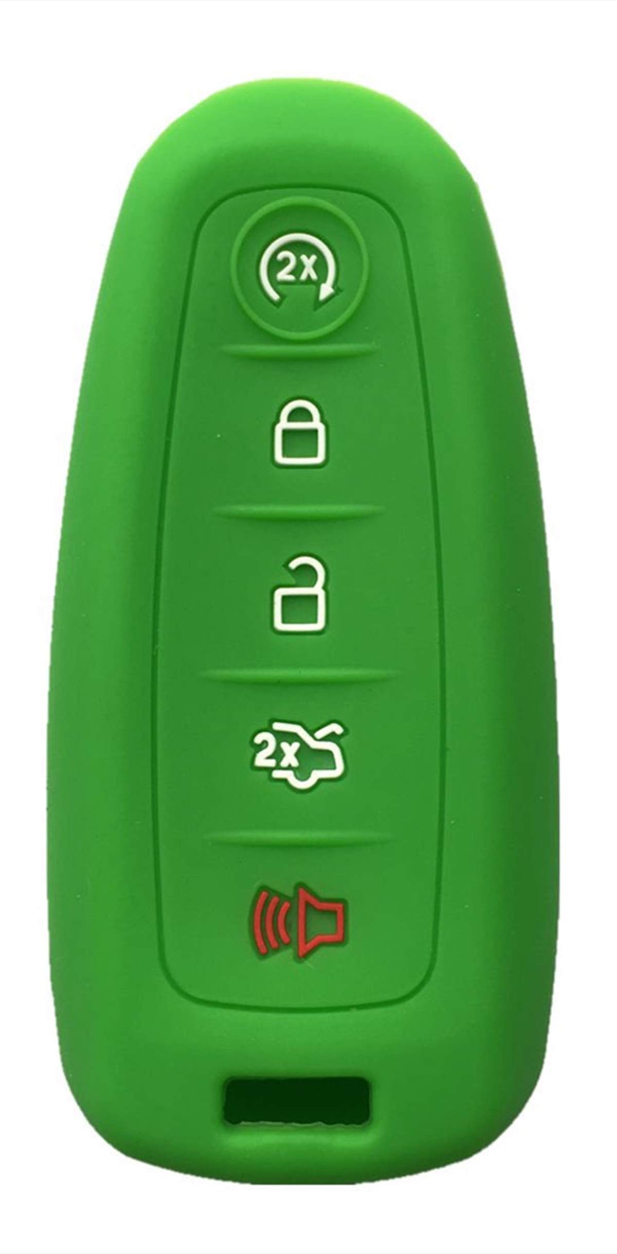 KAWIHEN Silicone Key Fob Cover Compatible with Ford C-Max Edge Escape Expedition Explorer Flex Focus Taurus M3N5WY8609 (Green)
