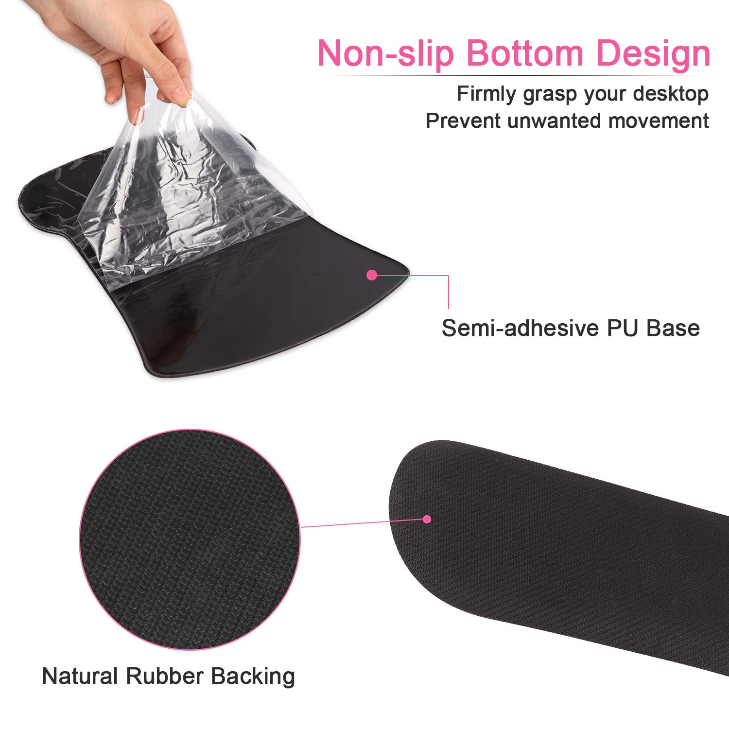 iLeadon Keyboard Wrist Rest Pad and Mouse Pad Wrist Support, Non Slip Rubber Base Mousepad Set, Mouse Wrist Rest with Ergonomic Raised Memory Foam for Easy Typing & Pain Relief, Adorable Peony Flower