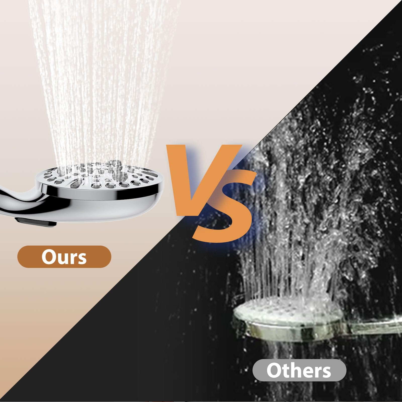 Shower Head with Handheld High Pressure - 59β Stainless Steel Hose Holder to Clean Tub Tile Pets - 10 Models Showerhead - All Chrome Finish