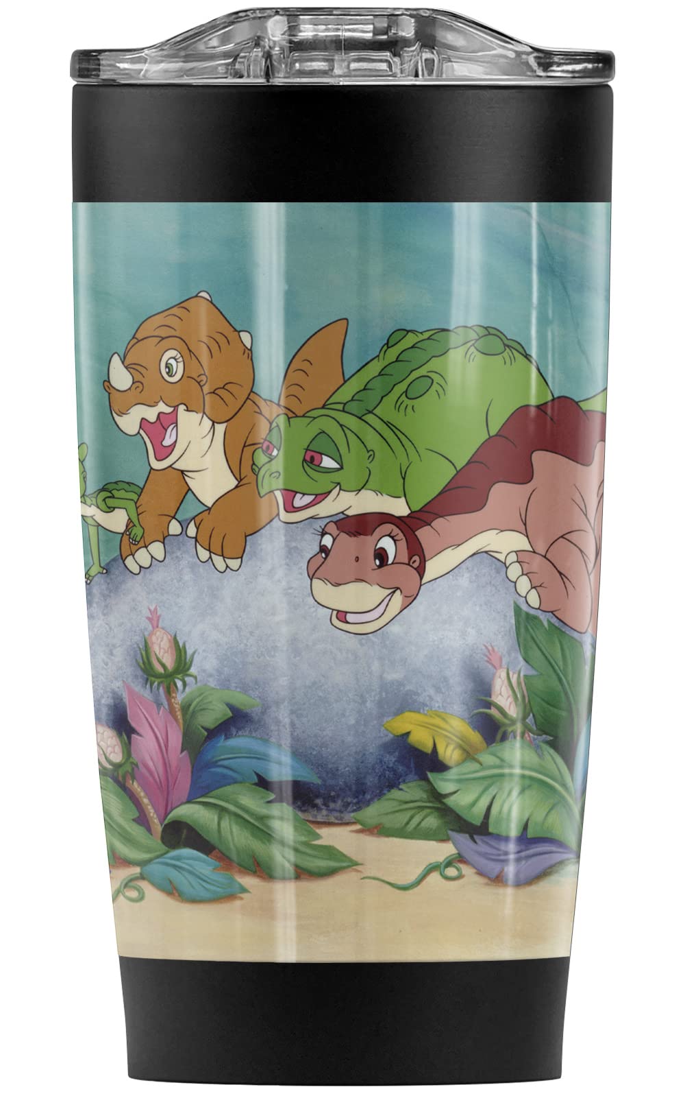 Logovision Land Before Time OFFICIAL Prehistoric Pals Stainless Steel 20 oz Travel Tumbler, Vacuum Insulated & Double Wall with Leakproof Sliding Lid