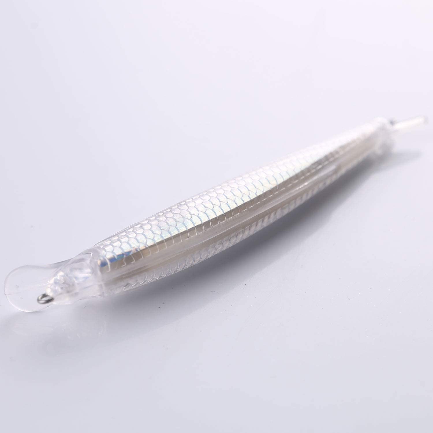 LSPAR Unpainted Fishing Lures Blank Minnow Crankbaits Unpainted Lure Blanks Top Water Unpainted baits 15Pcs