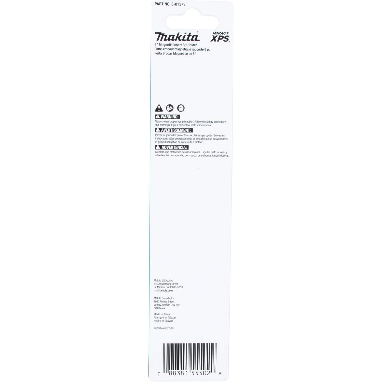 Makita E-01373 Impact XPS™ 6" Magnetic Insert Bit Holder