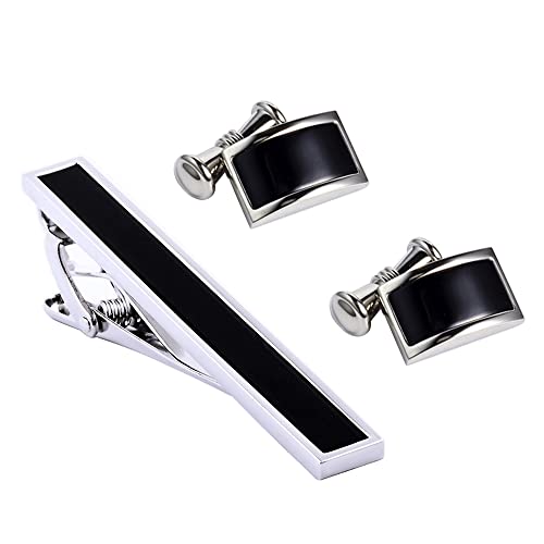 Men's Cufflinks Classic French Cuff Studs Quality Cufflinks Tie Clip Set Fashion Button Business Shirt Cuff Stud Clips (with Gift Box)