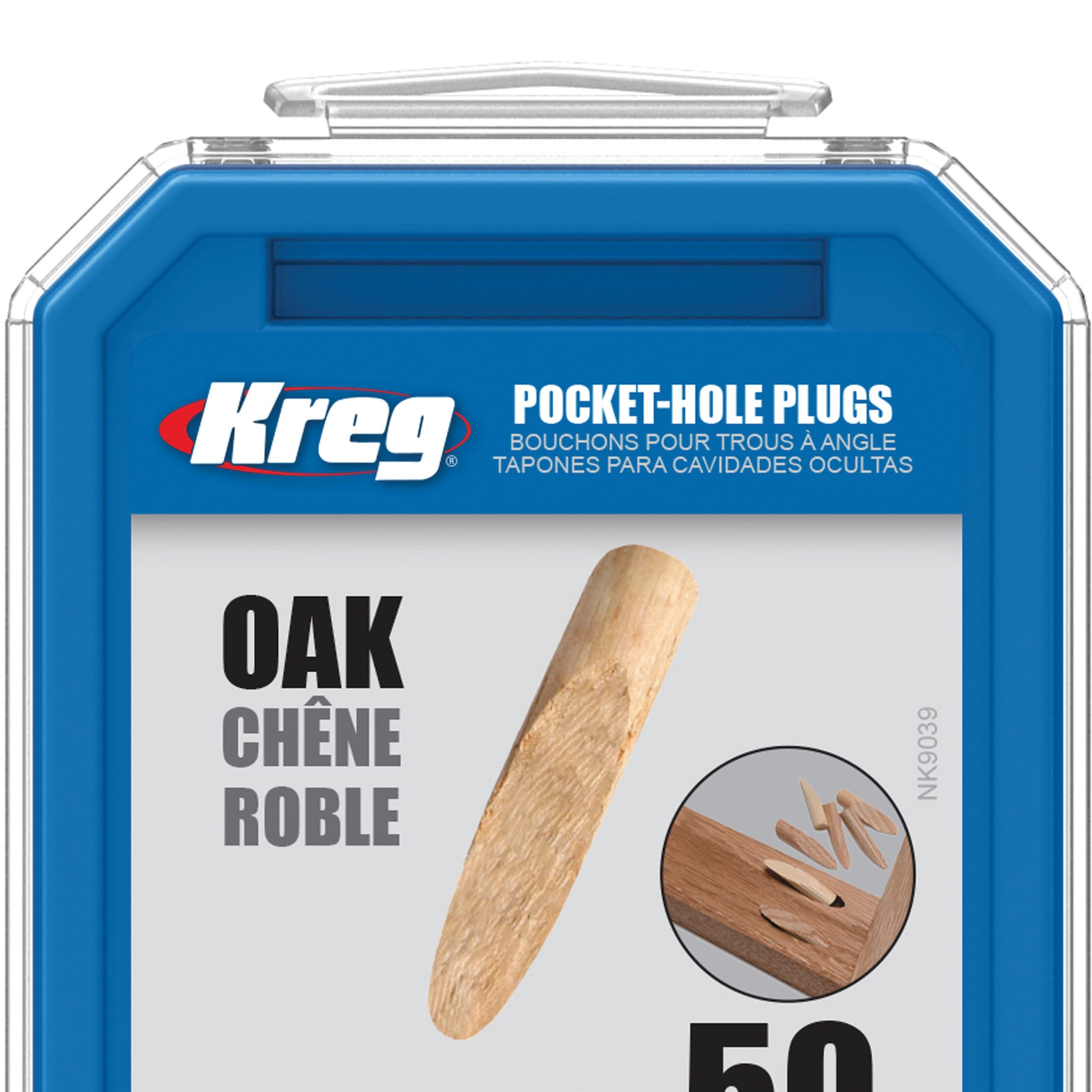 Kreg P-OAK Solid-Wood Pocket-Hole Plugs - Oak
