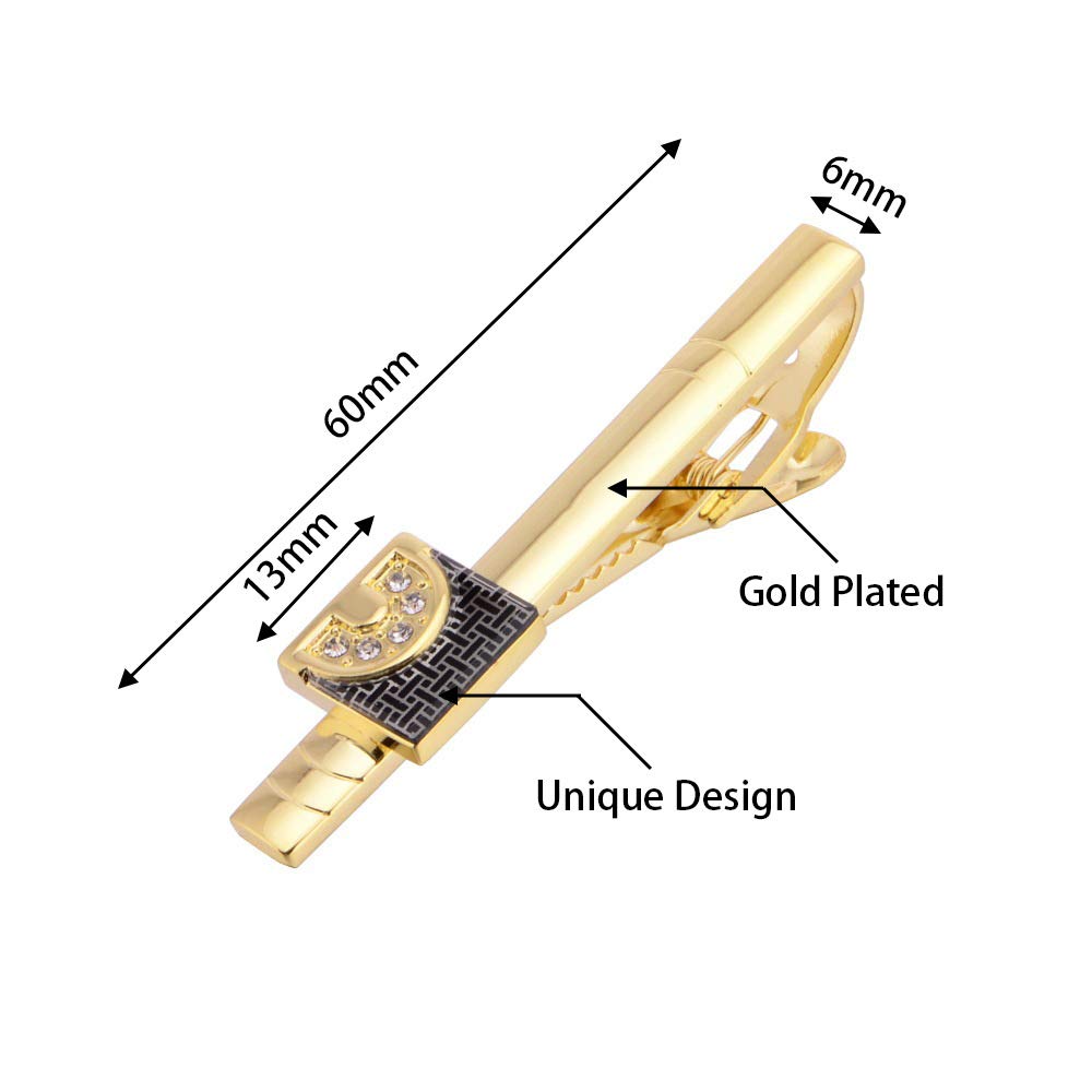 Men's Cufflinks Gold Suit Cufflinks Tie Clips Delicate Three-Piece Cuff Neck Clips Premium Dress Cuff Clips