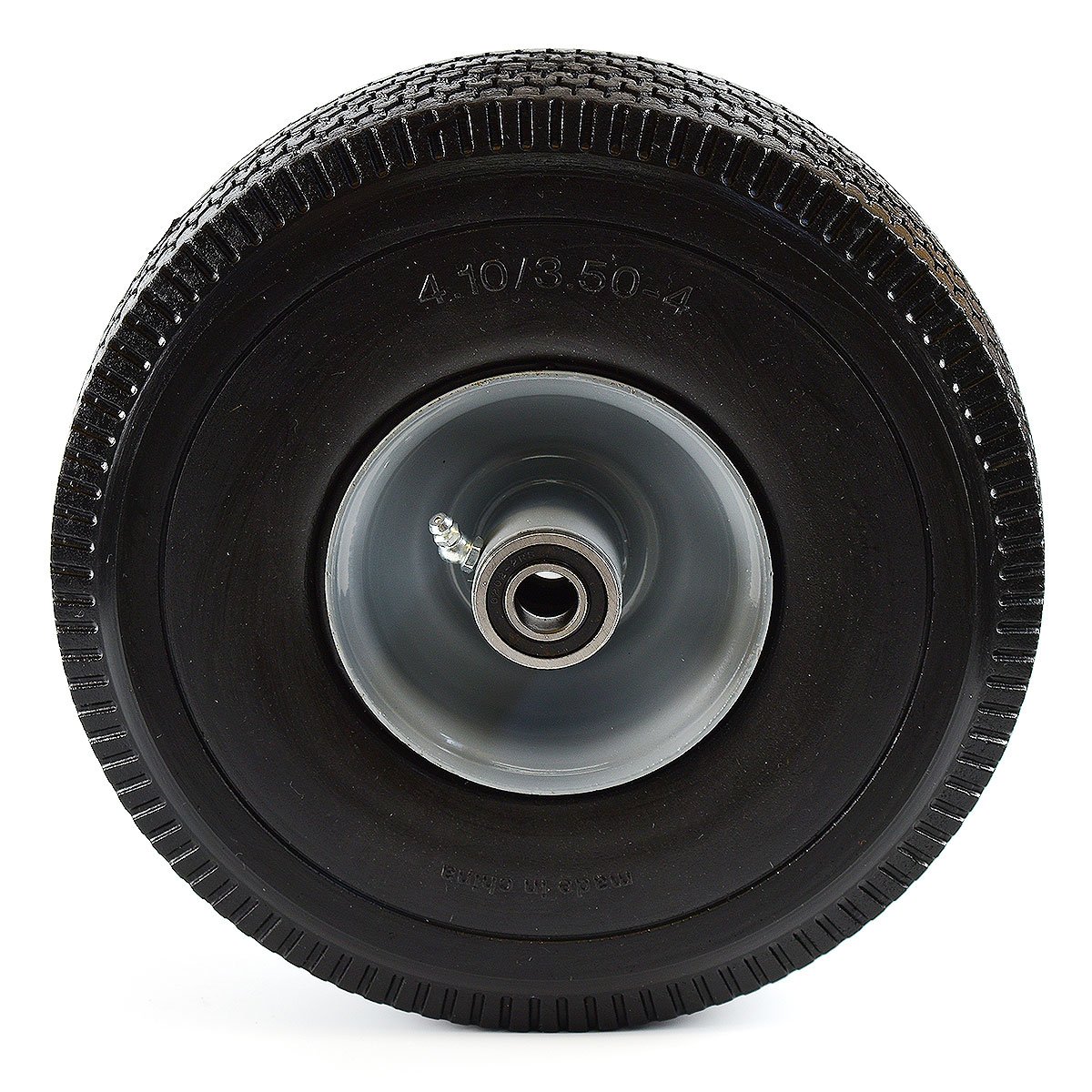 NK WFF8 Heavy Duty 8-Inch Solid Rubber Flat Free Tubeless Hand Truck/Utility Tire Wheel