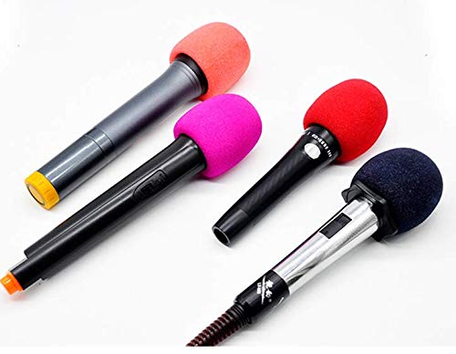 Jonsnowo Microphone Covers Foam,Sponge Cover for Household KTV Microphone. 5 Colors. Blue,Green,Yellow, Red,Black