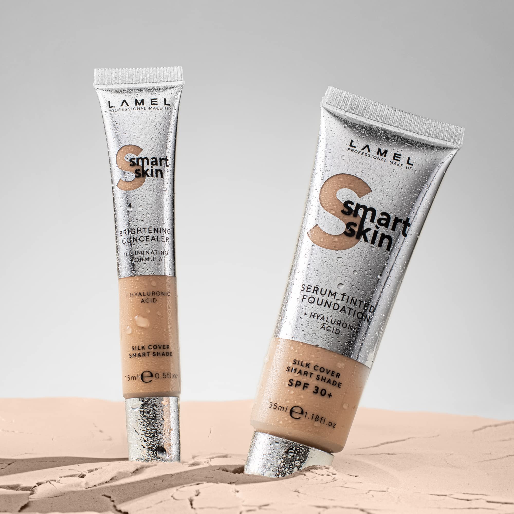 LAMEL Smartskin Brightening Concealer - Infused with Hyaluronic Acid - Age Rewind, Moisturizing, Vegan Formula - Brightening & Protection, 401-0,5 fl.oz