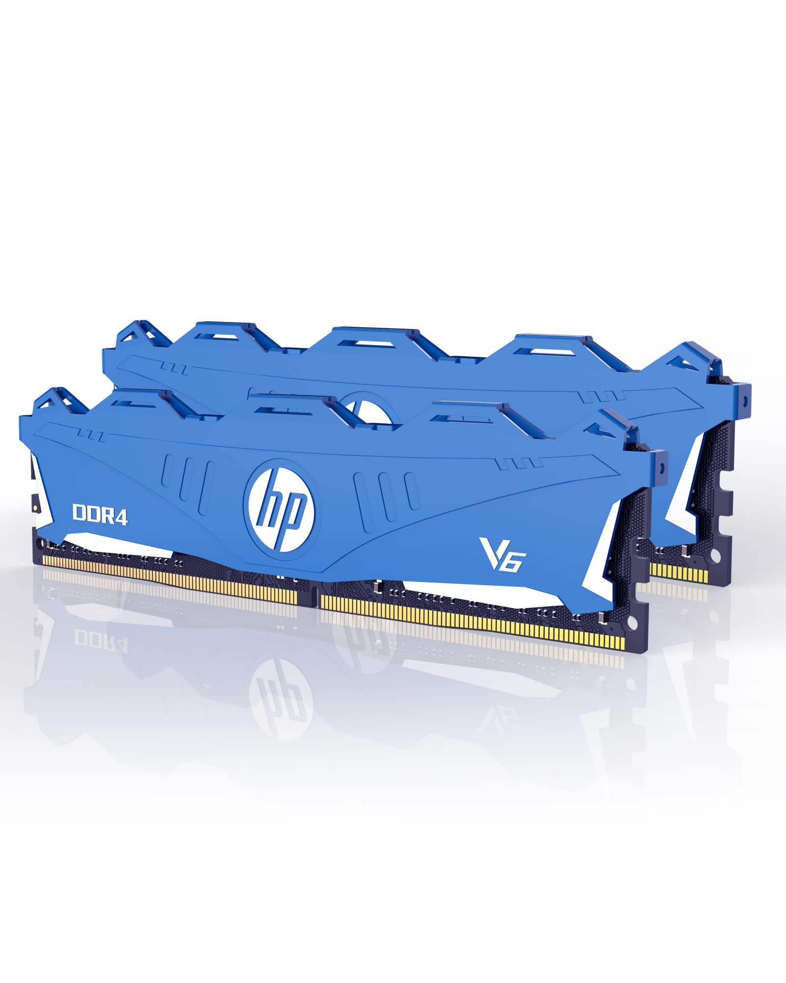 HP V6 RAM 16GB Kit (8GBx2) DDR4 3200MHz CL16 1.35V Desktop Computer Gaming Memory, Black - 7TE41AA#ABC