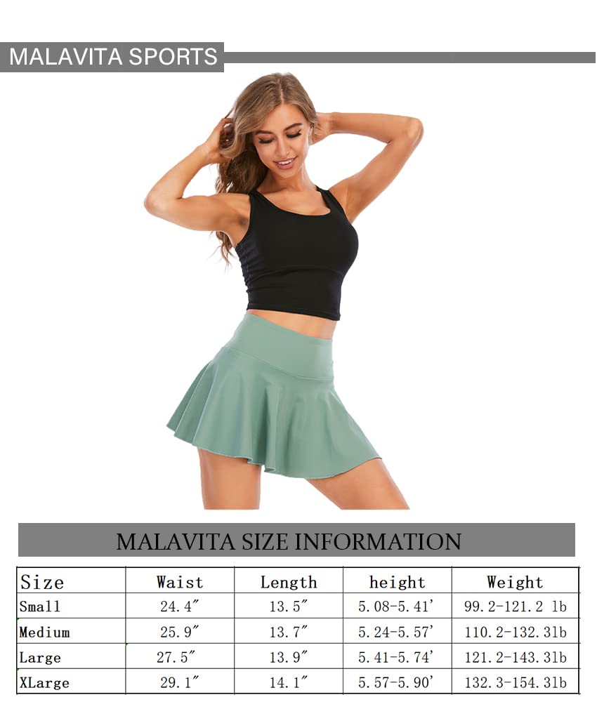 Malavita Womens Red Skirt with Shorts Two Pockets for Women
