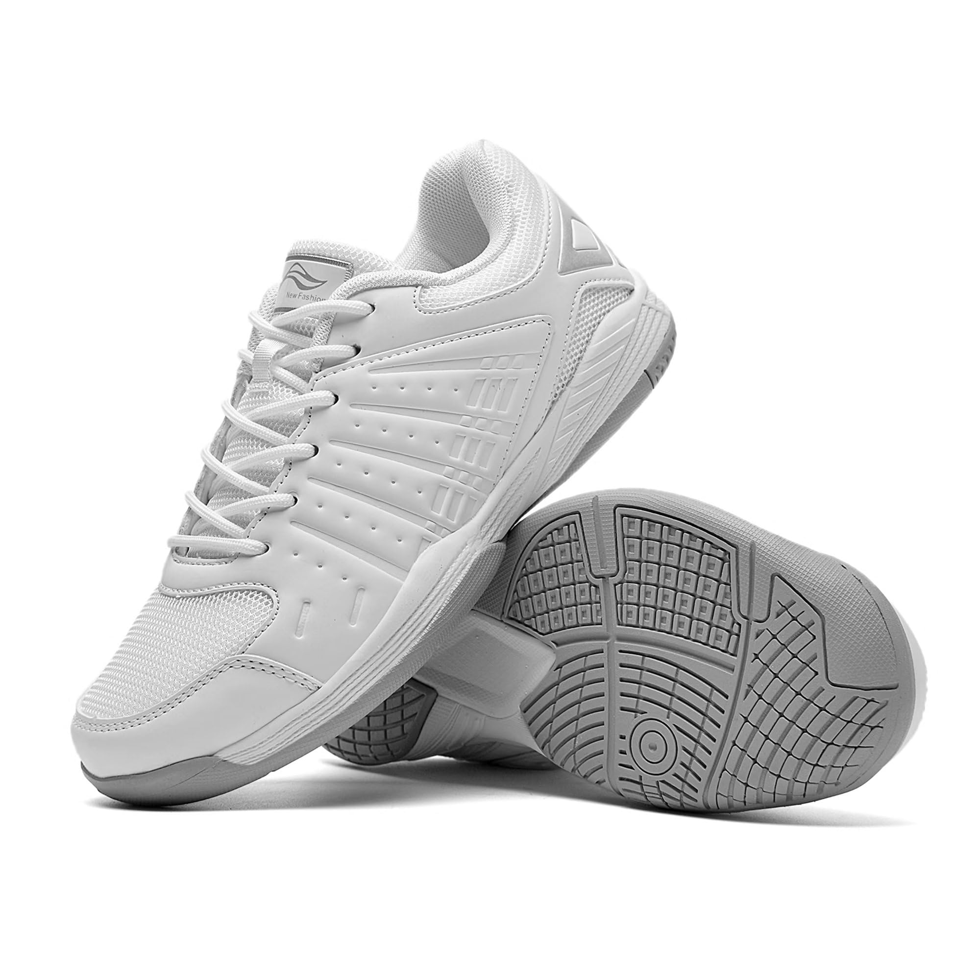 Lamincoa Womens Pickleball Tennis Shoes Lightweight Court Sneakers for Athletic Training Racketball Squash Volleyball White Size 9