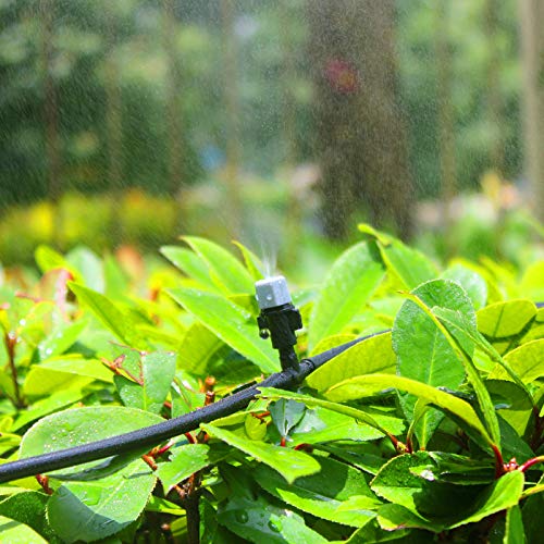 Kujo 5m 16ft Gardening Plant Micro Drip Irrigation System Patio Atomization Micro Sprinkler Cooling Kit Garden Watering System DIY Plant Watering Supply Distribution Tubing