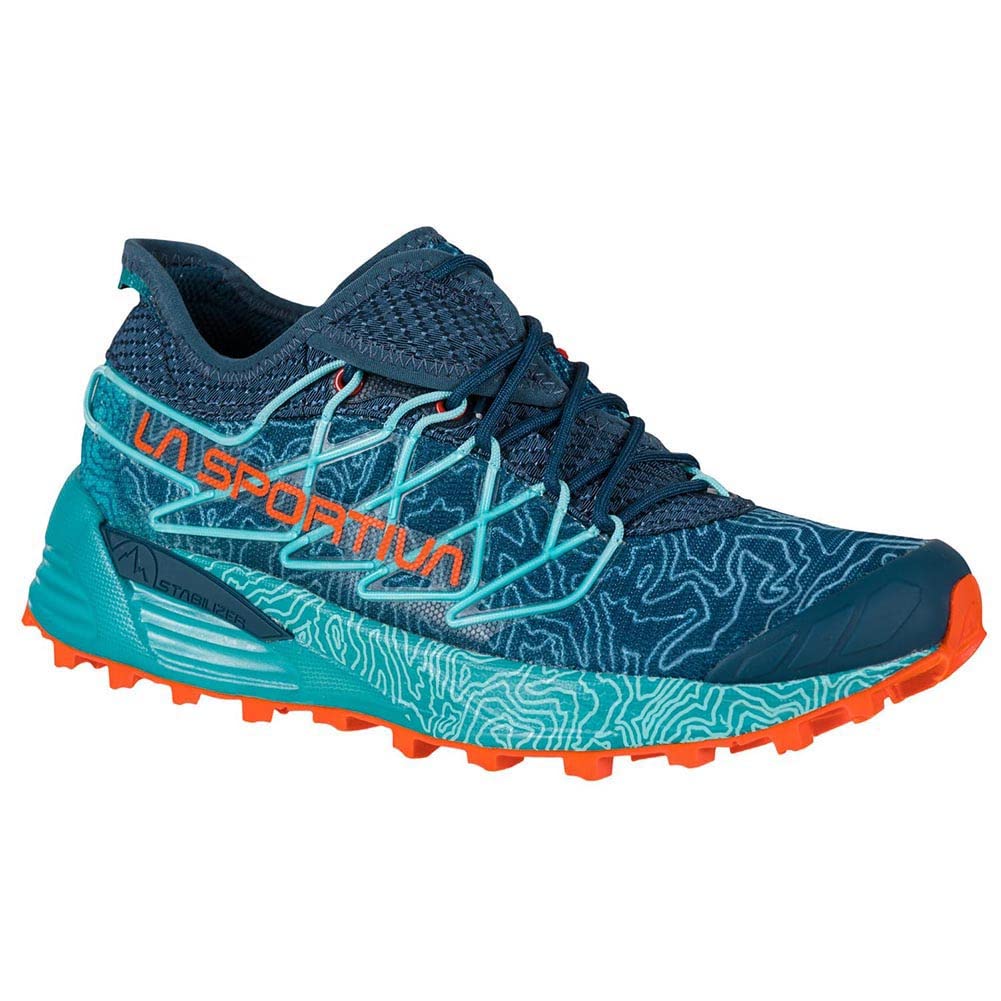 La Sportiva Womens Mutant Trail Running Shoe, Storm Blue/Cherry Tomato, 9.5