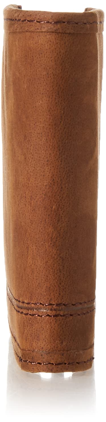 Lucky Brand Men's Embossed Bifold Wallet (Available in Cotton Canvas, Grooved Leather-Brown, One Size