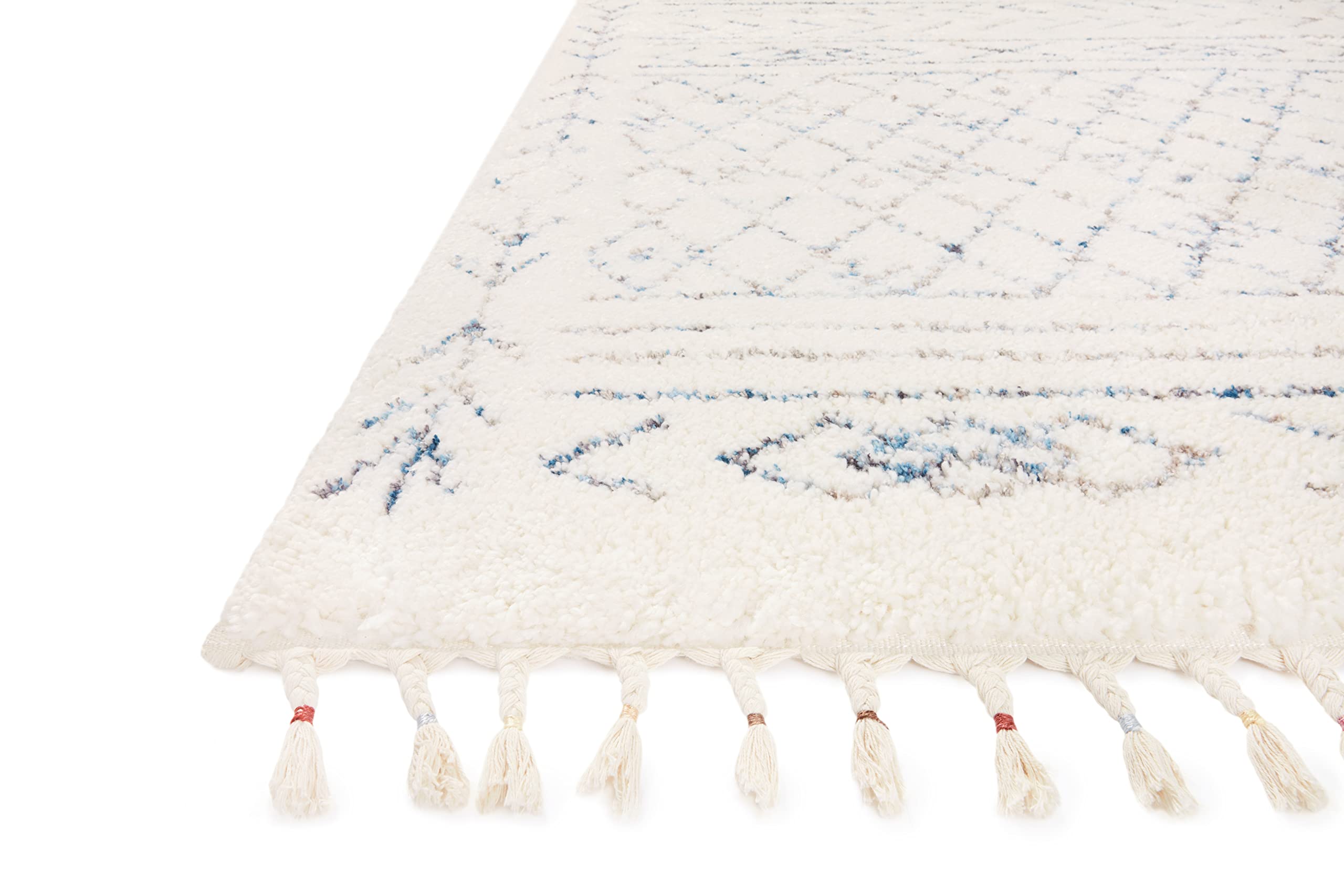 Loloi Justina Blakeney Ronnie Collection RON-02 Ivory/Sky 2'-2'' x 3'-9'' Accent Rug
