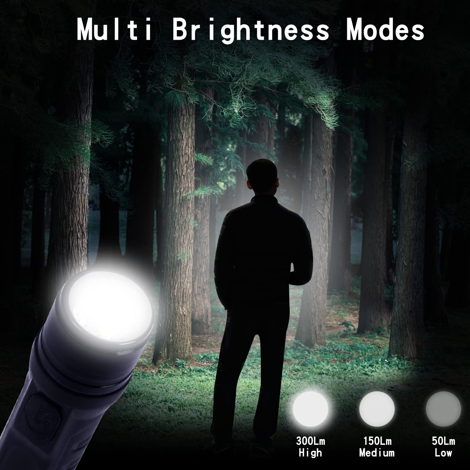 KunHe 4 Pack EDC Mini Small Pocket Keychain Flashlight USB Rechargeable 300 High Lumens Bright Powerful Bulk LED Flashlights