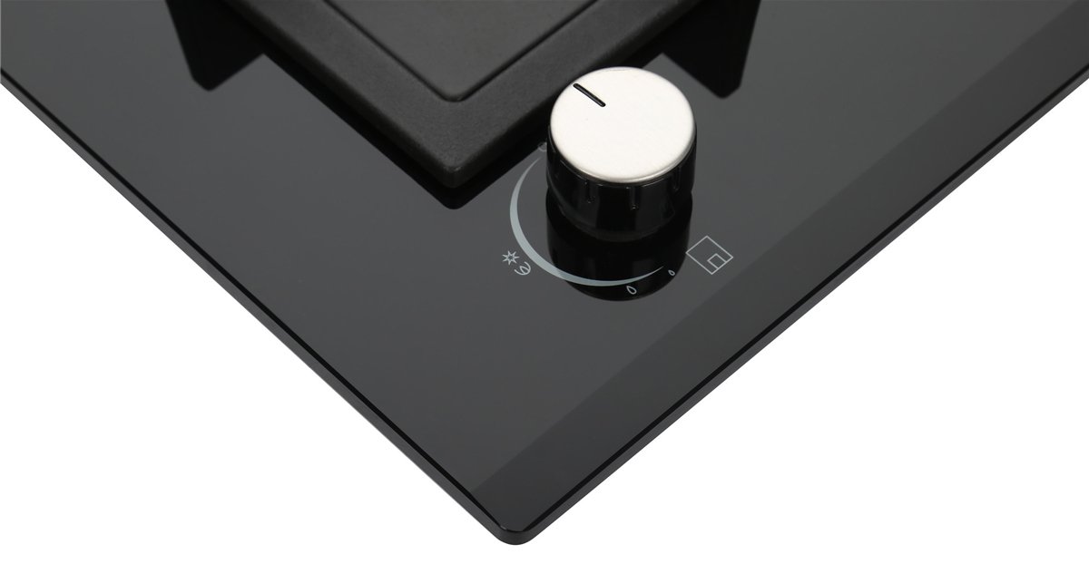 K&H 2 Burner 12 Inch Built-in LPG/Propane Gas Stove Top Glass Surface Cast Iron Cooktop UL/ETL Certified 2-GCW-LPG