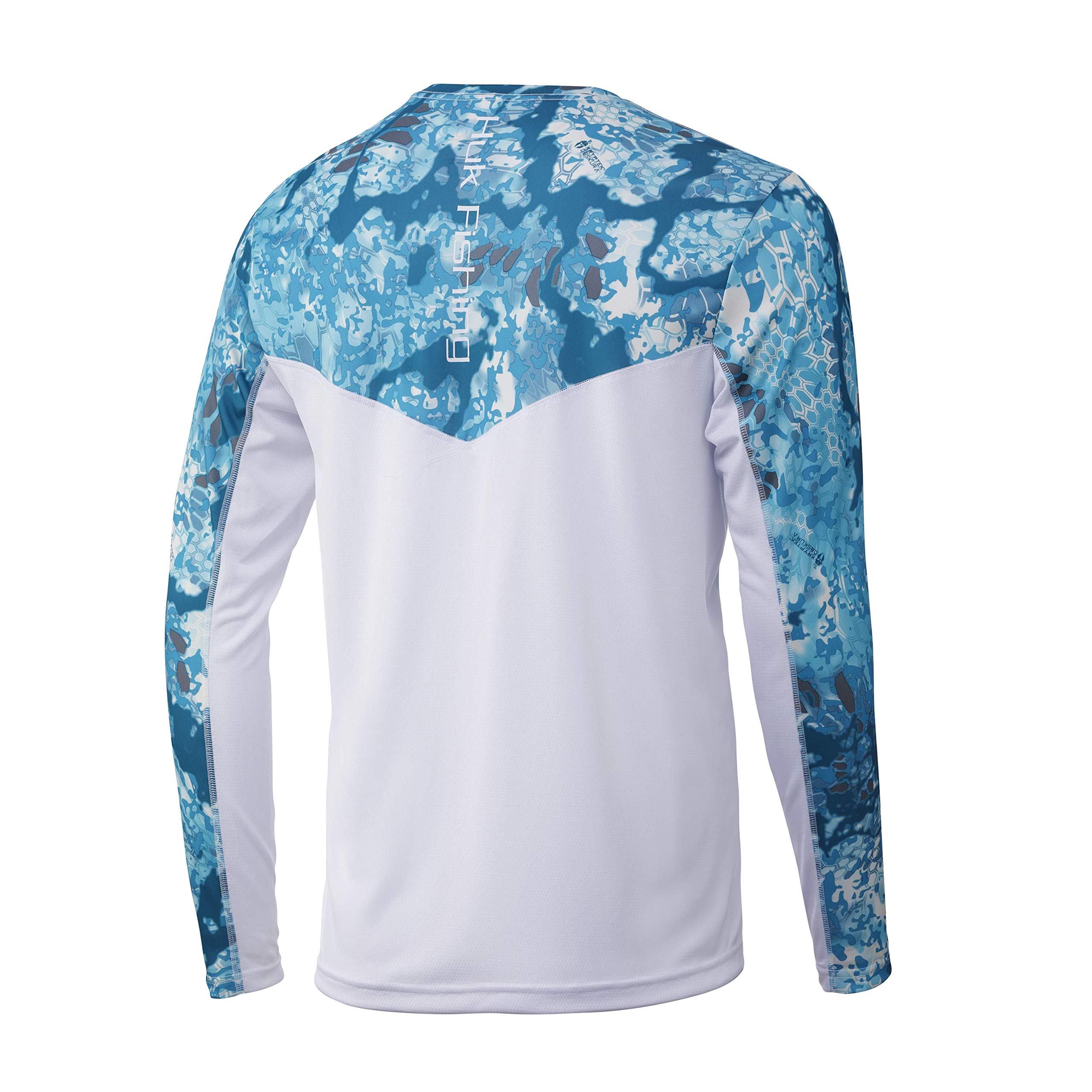 Huk Men's Icon X Camo Long Sleeve Performance Fishing Shirt, Kryptek Obskura Shallows, Medium