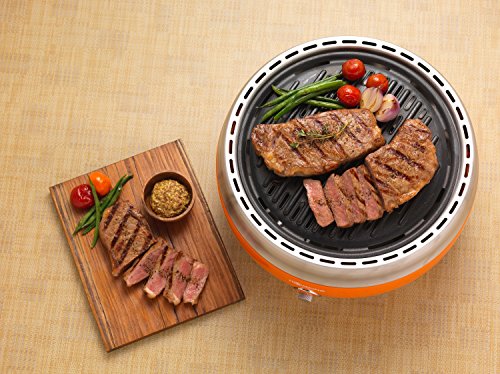 Grillerette Pro - The Smartest Portable BBQ Grill - Take Anywhere BBQ Grill - Battery Powered Fan - Anthracite Black Color