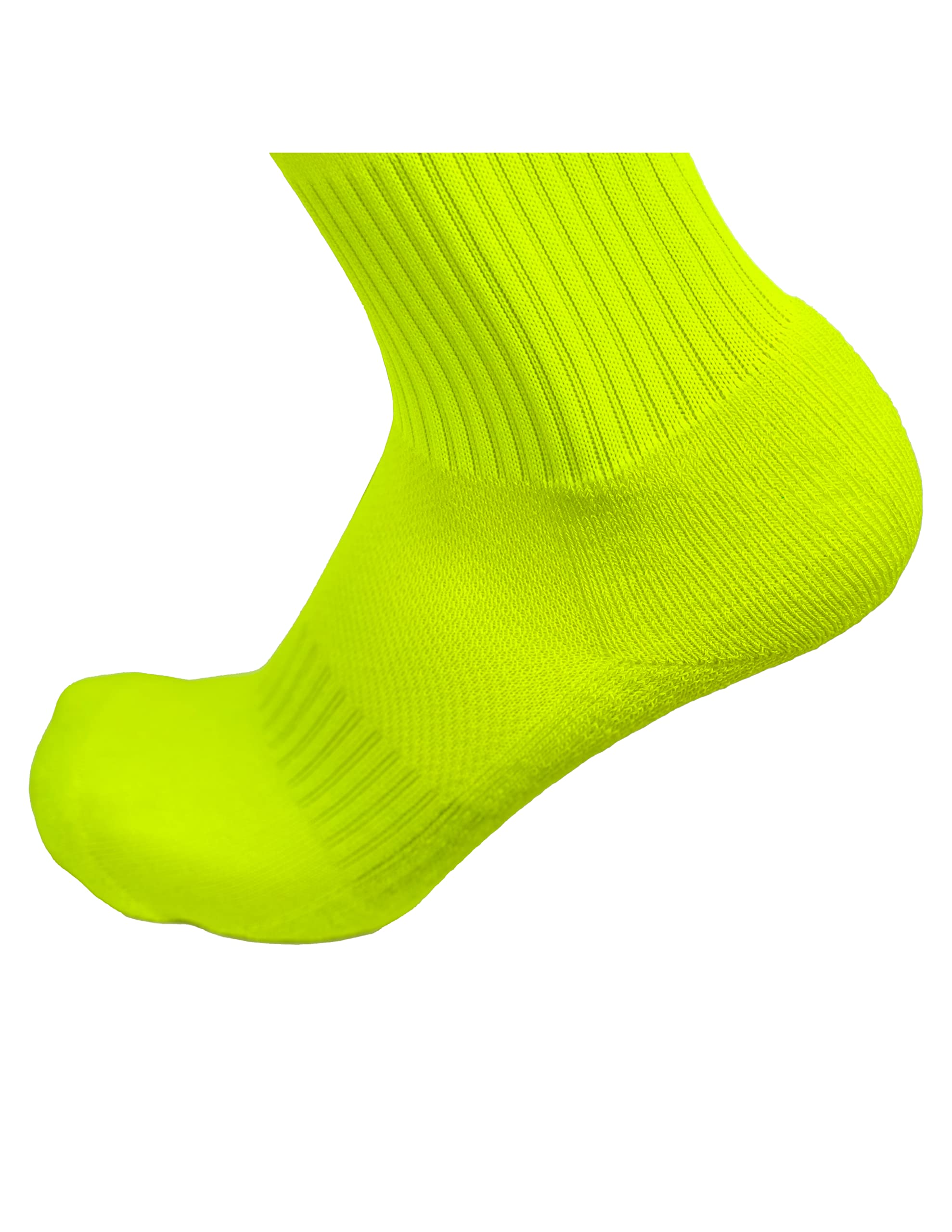 Just 4 Kicks Kid's Soccer Socks, Youth Solid Colors Soccer Socks (Neon Yellow)