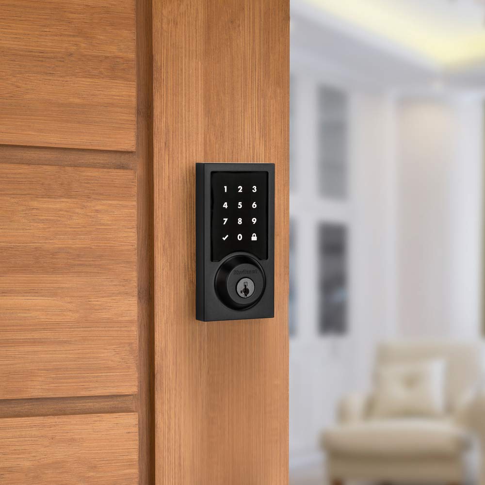 Kwikset 99190-004 Contemporary Premis Smart Lock Works with Apple HomeKit, Iron Black