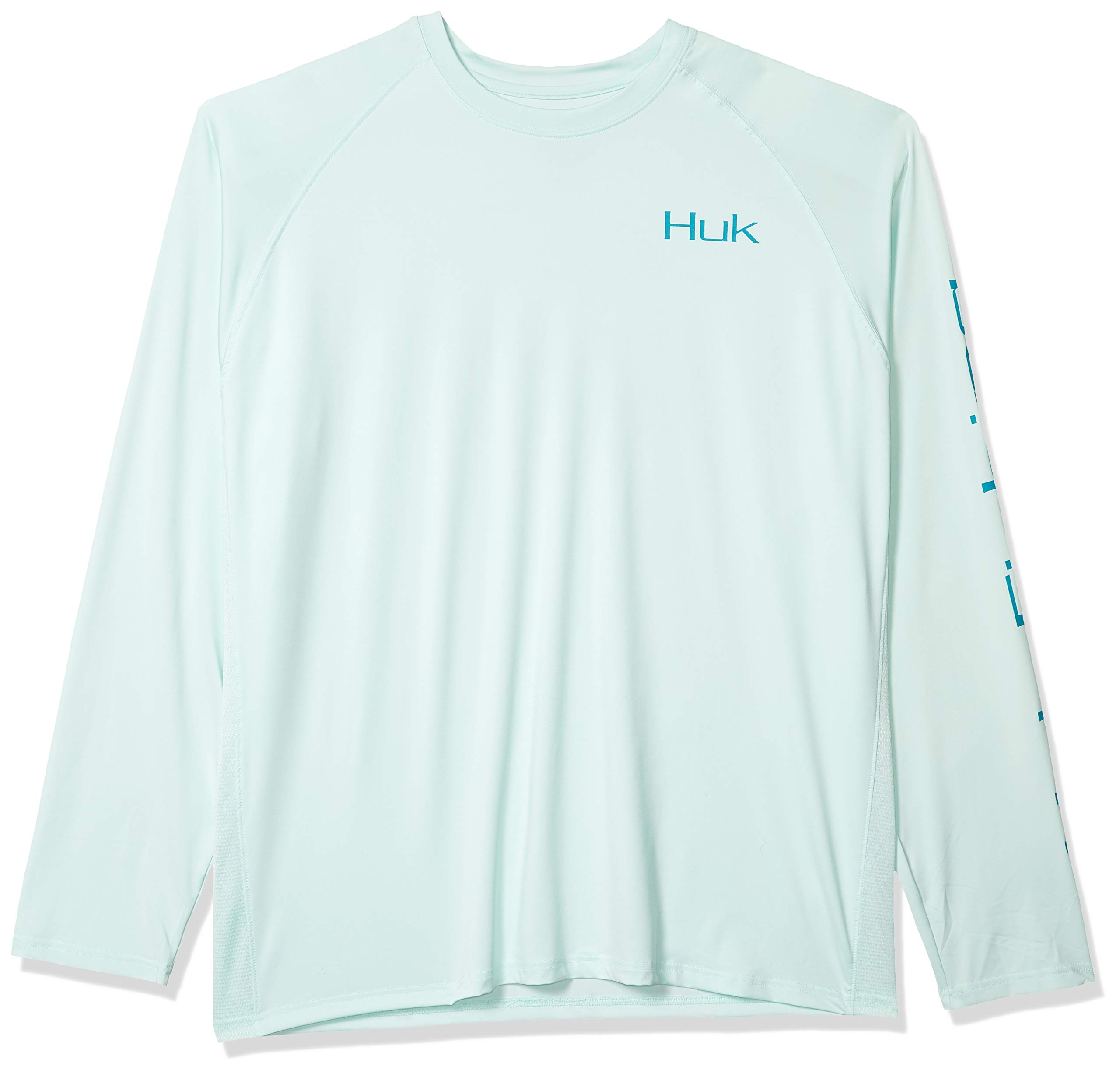 Huk Men's Pursuit Long Sleeve Sun Protecting Fishing Shirt, Americana Flag-Seafoam, 3X-Large