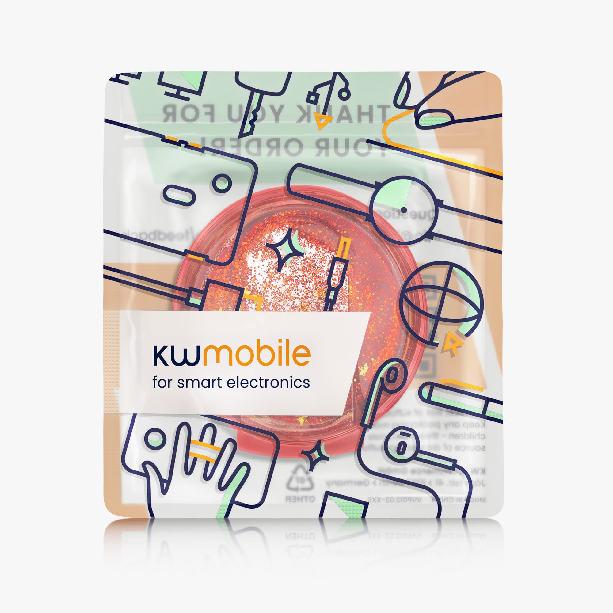 kwmobile Key Cover Compatible with Mini - Stars Snow Globe