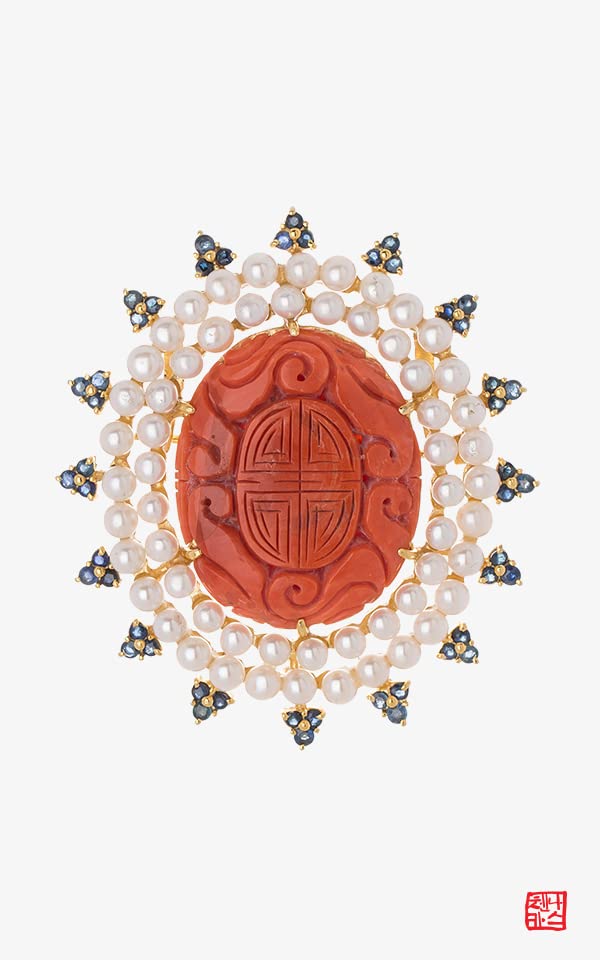 NASCHENKA Traditional Korean Hanbok brooch pin accessories gemstone jewelry for women moms gift