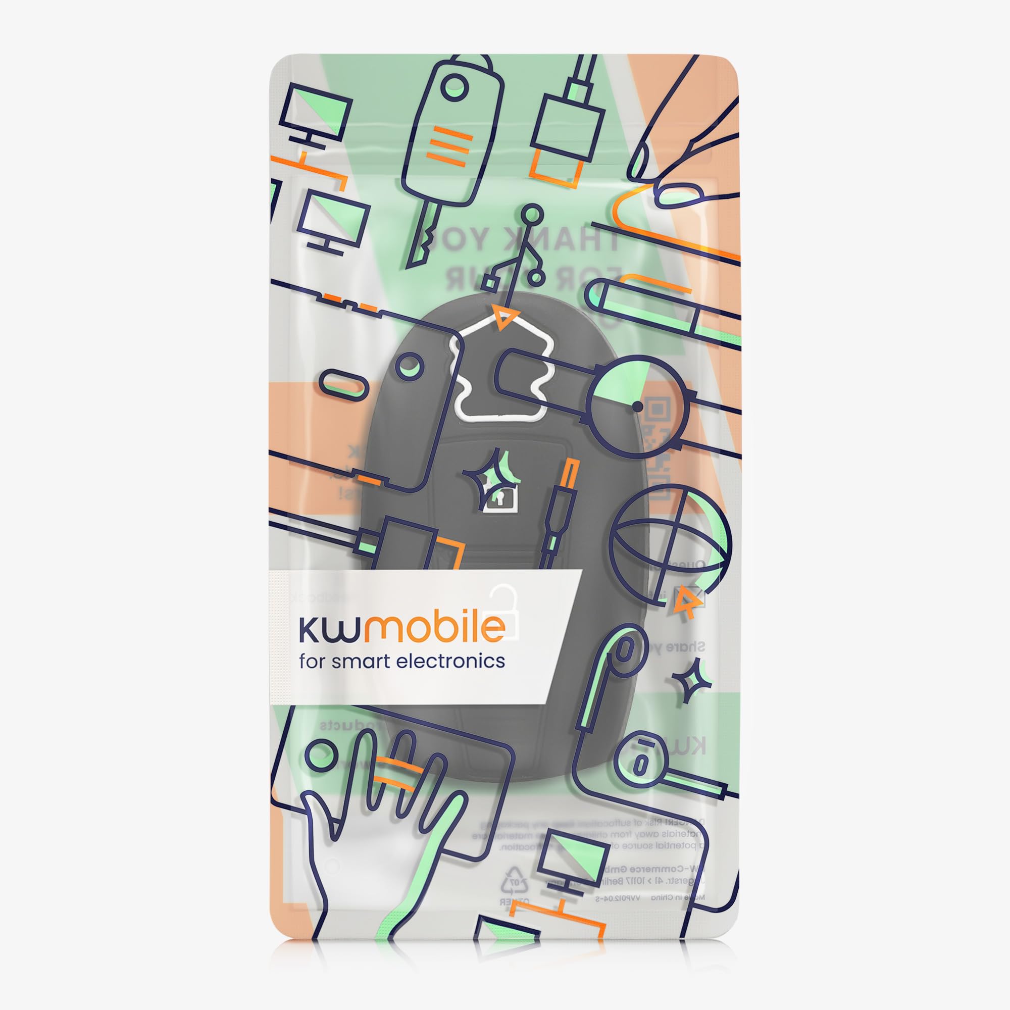 kwmobile Silicone Key Fob Cover Compatible with Suzuki Sport 2 Button Car Key Keyless Go