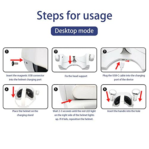 NC Magnetic Charging Dock Station Storage Stand Base VR Headset for Oculus Quest 2