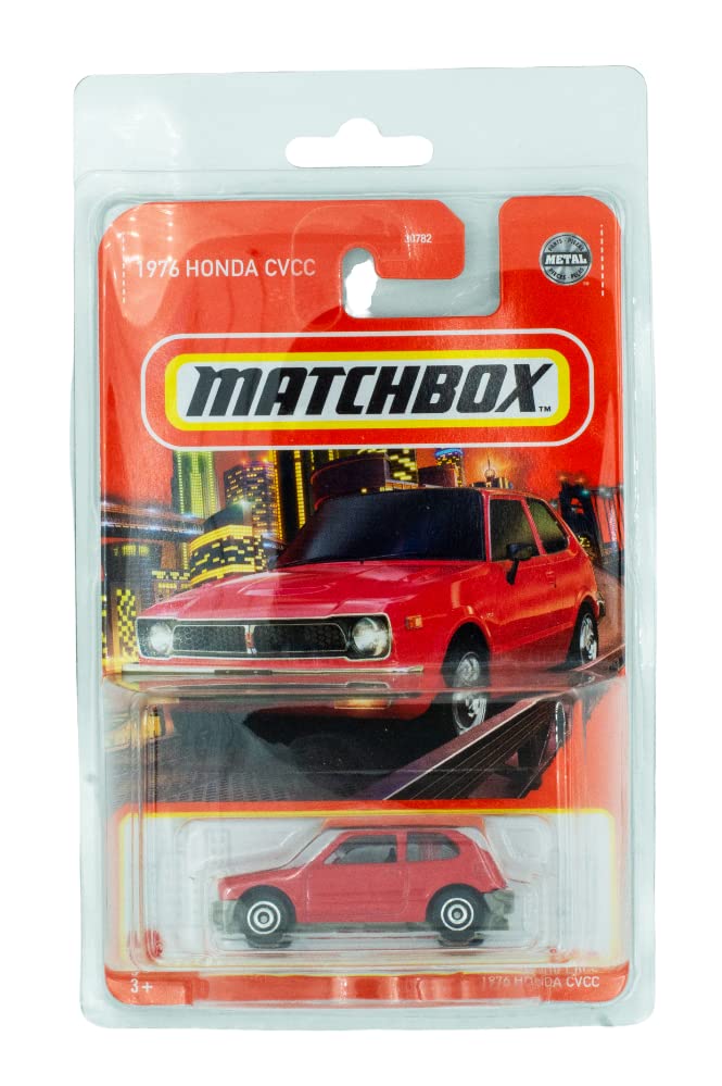 Matchbox 2022 Basic Set - Red 1976 CVCC 21-100 Bundled with a Byron's Attic Car Protector