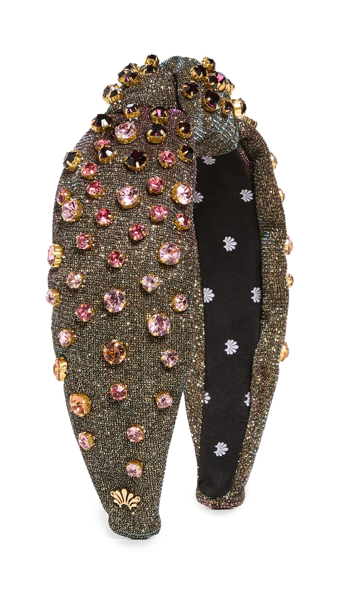 Lele Sadoughi Women's Ombre Crystal Knotted Headband, Disco Fever, Metallic, Brown, One Size