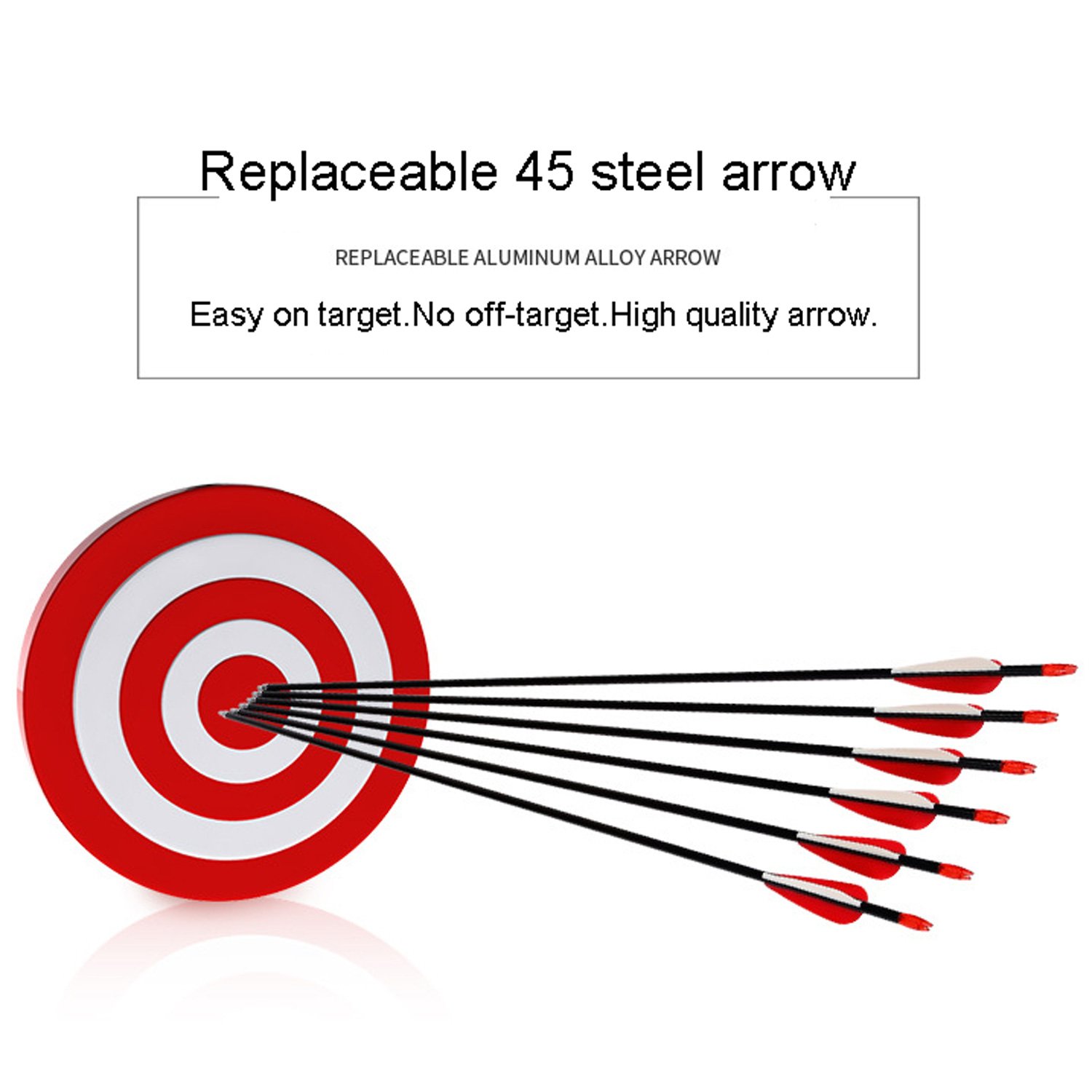 kaimei 32inch Aviation Aluminium Targeting Hunting Arrows for Recurve Bow and Compound Bow with 3inch Blade Field Point and Replaceable Tip 12 Pack
