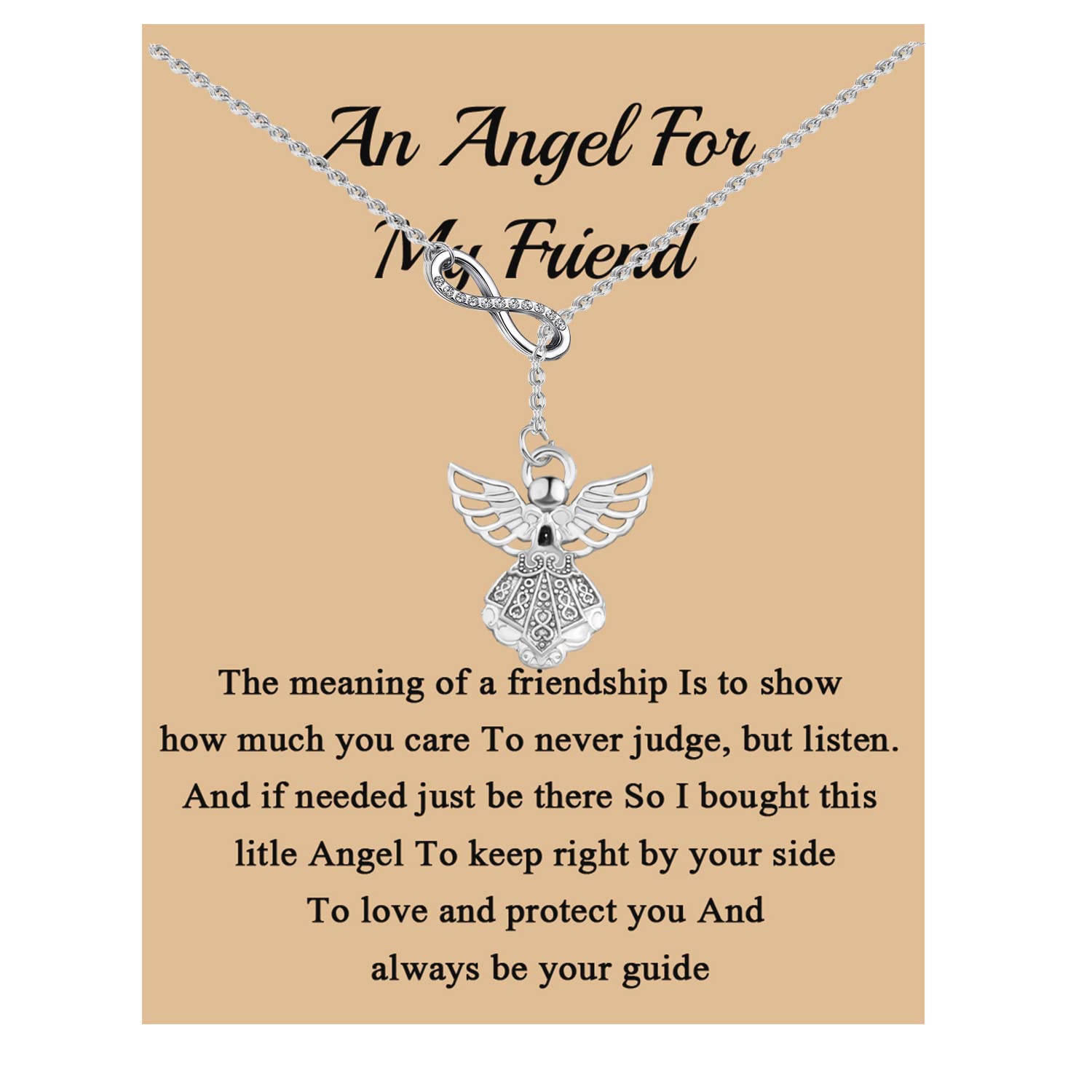 MAOFAED Pocket Hug Token Gift Idea Best Friend Gift Long Distance Relationship Gift Friendship Gift (angel for friend card ne)