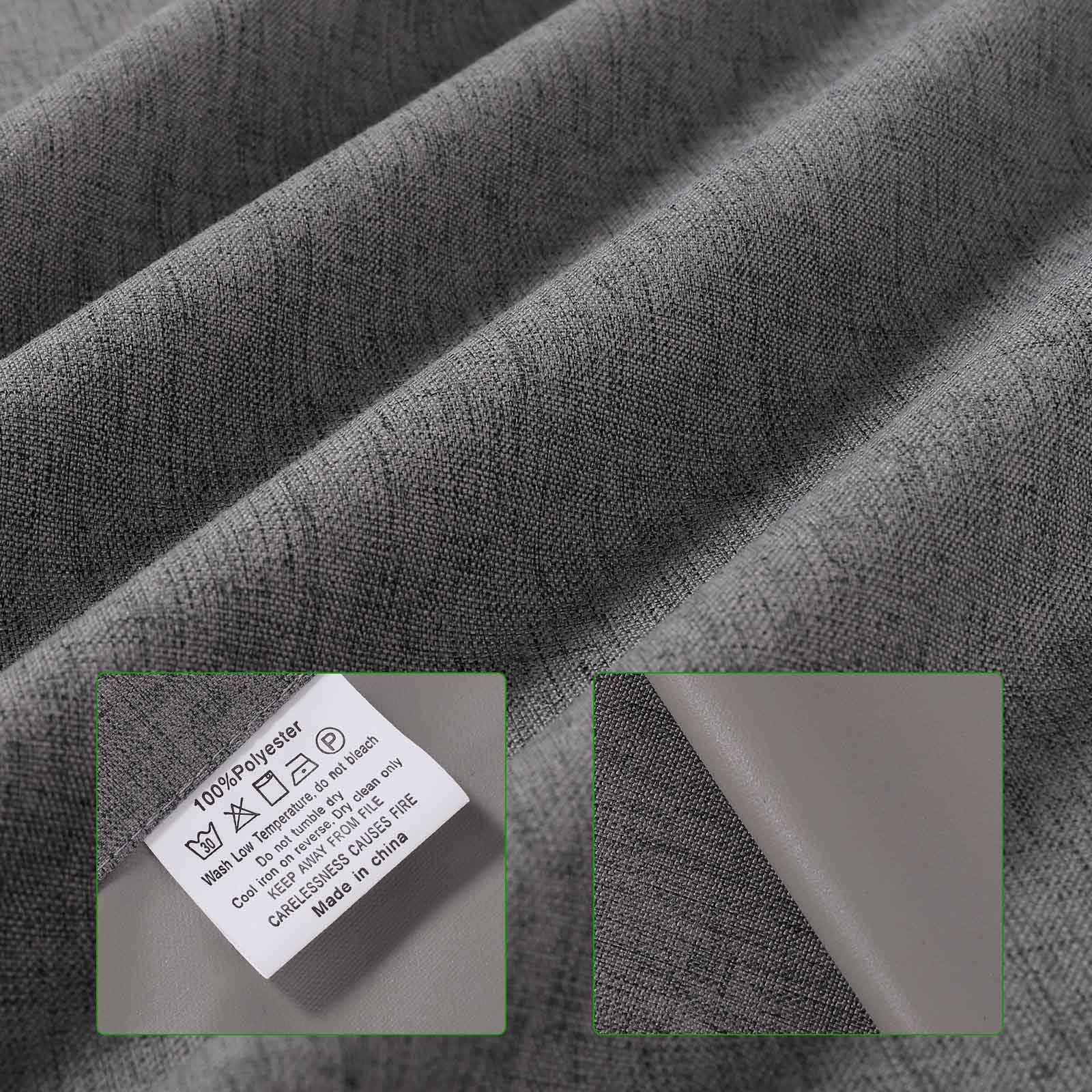 johgee Blackout Curtains, Blackout Window Blinds Shade for Bedroom Garden Car Office Travel (Black) (20mm Grey, 23.6"x45.3")