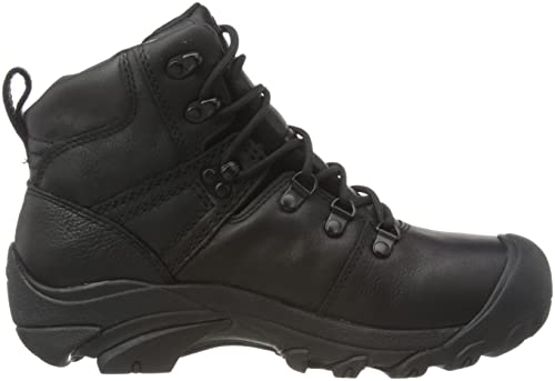 KEEN Women's Pyrenees Mid Height Waterproof Hiking Boots, Black/Legion Blue, 10.5