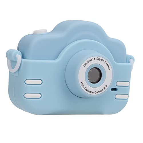 Kids Photo Video Camera, Multifunctional High Definition Kids Cartoon Camera Toy 2MP 2 Inch Screen for Gifts for Children (Single Shot Blue)