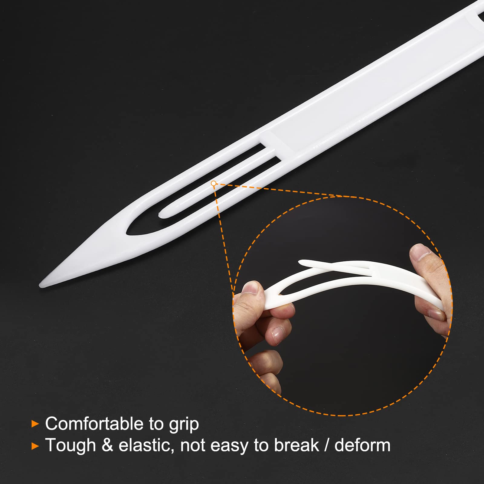 PATIKIL Netting Needle Shuttles Kit Plastic Fishing Net Repair Line Mending Tool, White Size 1# 2# 3# 4# 5# 6# 7# 8# 9#