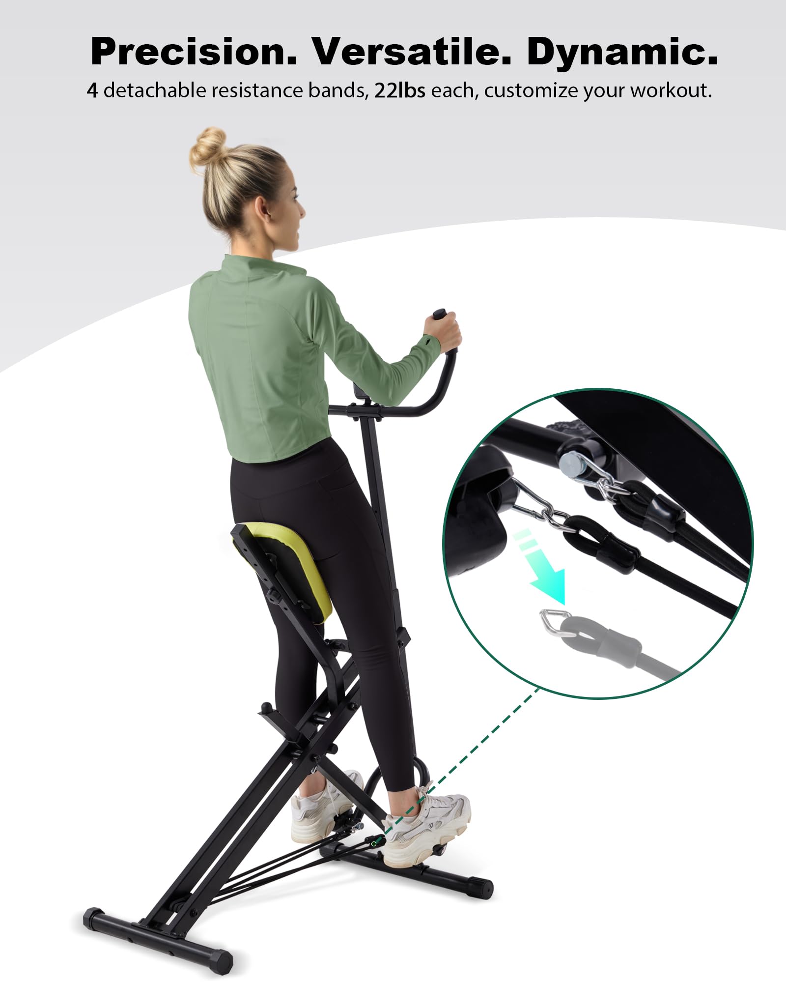 HUAGEED 3 in 1 Squat Machine for Home, Foldable Cardio Training Equipment, Squat Assist Glute Trainer for Leg Exercise & Butt Workout