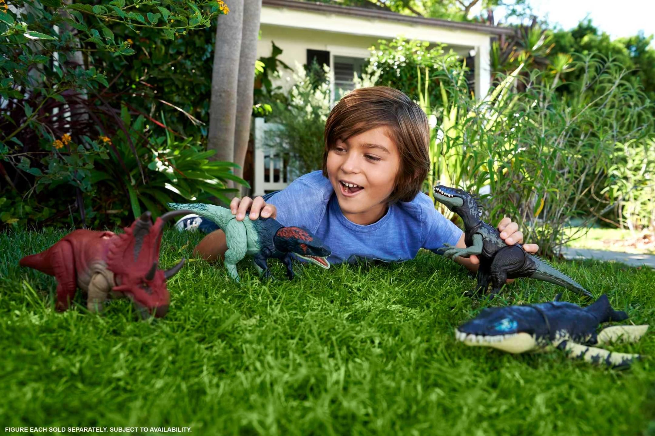 Mattel Jurassic World Dominion Wild Roar Diabloceratops Dinosaur Action Figure Toy with Sound & Attack Action, Plus Downloadable App & AR