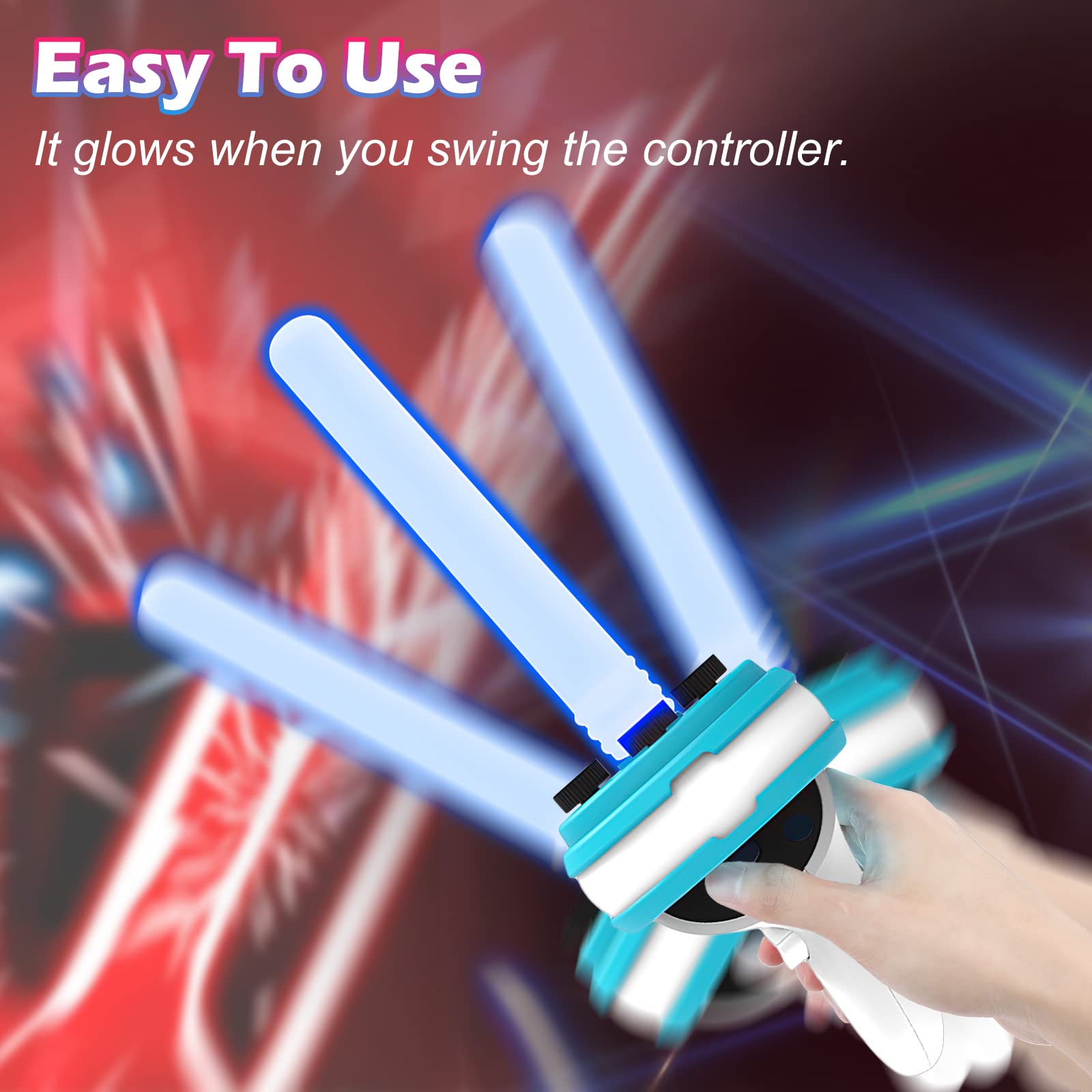 Number-one VR Game Lightsabers for Quest 2 Controllers, Quest 2 Accessories Beat Saber Games Accessories Enhanced Beat Saber Gaming Experience