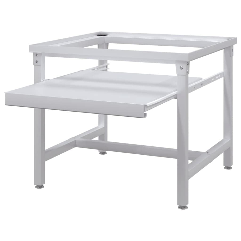 loibinfen Single Washing Machine Pedestal Base with Pull-Out Shlef Stand Stacking Kit,Dryers, Refrigerators, Furniture Base Stand,Mini Fridge Raiser Easily Move,23.6"x22.2"x21.1"