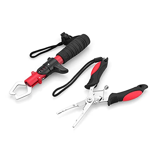 MengK Fish Tackle Fishing Gripper Fishing Pliers Braid Cutters Fish Lip Grip Handle Fishing Tackle Tools