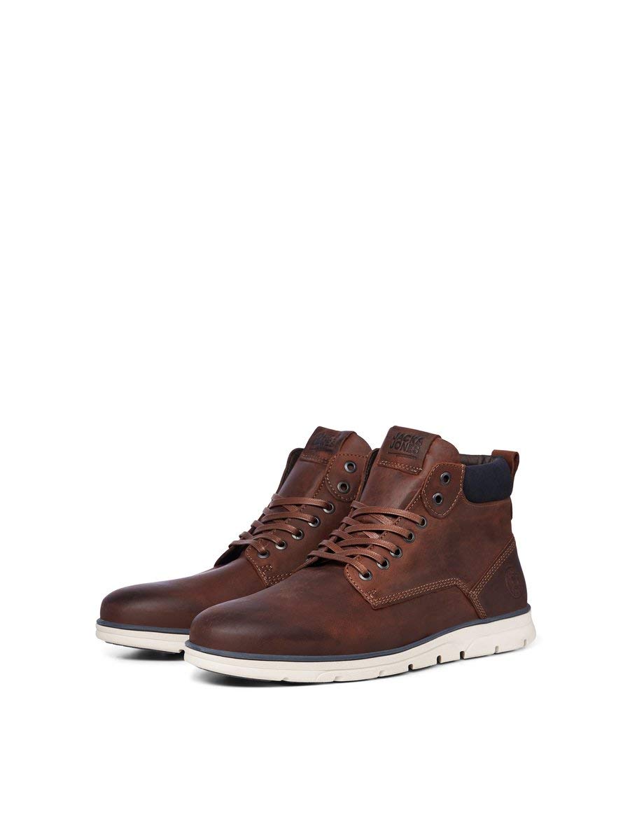 JACK & JONES Men's Chukka Boots, Brown Brandy Brown Brandy Brown, 10